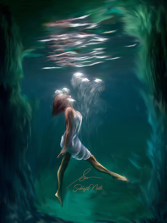 Underwater Walk Painting by Subhajit Nath - Pixels