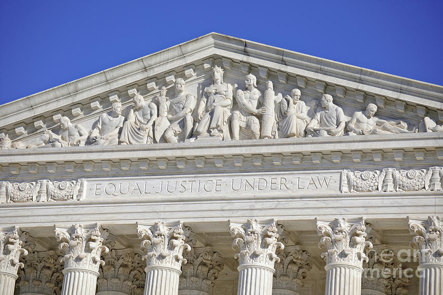U.S. Supreme Court Building Pediment Detail Photograph by Leslie Banks ...