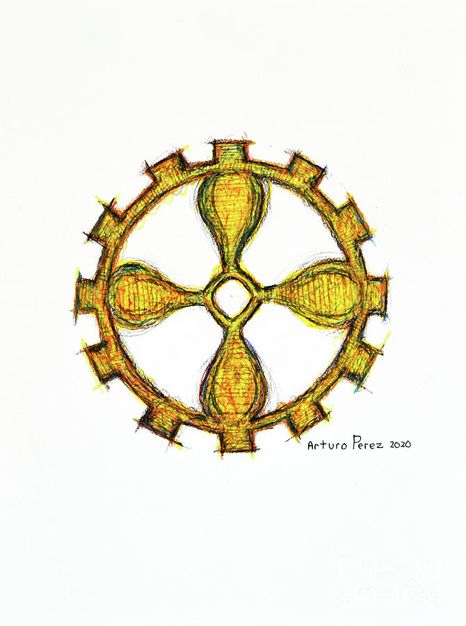USCG CWO MSSE Collar Insignia Drawing by Arturo Perez USCG CWO MSSE Collar Insignia Drawing by Arturo Perez