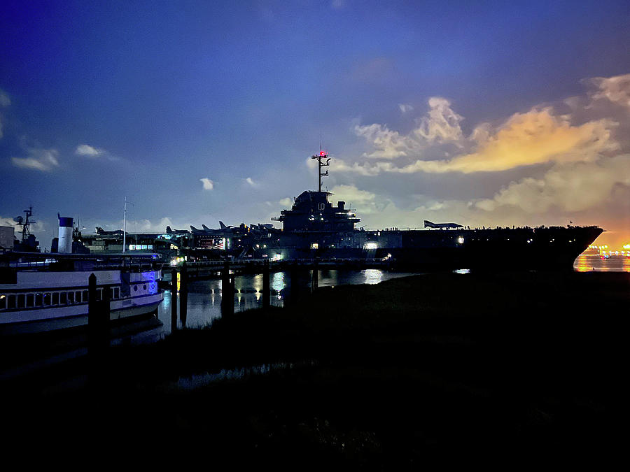 USS Yorktown Sunset Photograph by CariAnn Sparks - Fine Art America