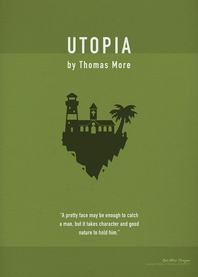 Utopia by Thomas More Greatest Books Ever Art Print Series 617 Mixed ...