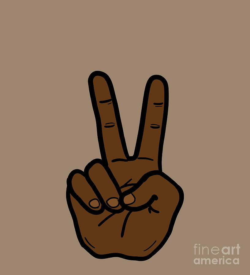 V Sign Black Lives Matter Digital Art By Nalidsa Sukprasert Fine Art