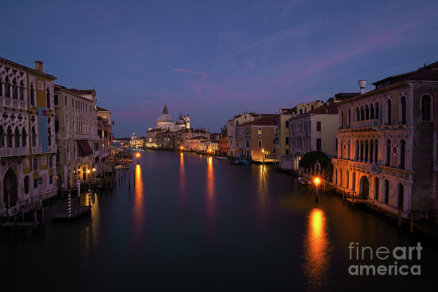 Venice Grand Canal at night Photograph by Paul Quinn - Fine Art America