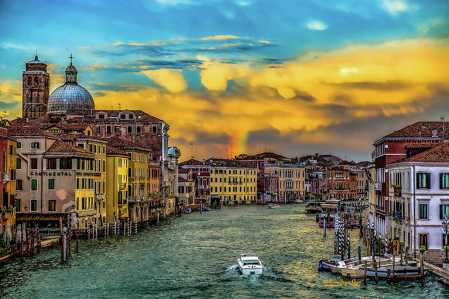 Venice Grand Canal Sunset Photograph by William Zayas Cruz - Fine Art ...