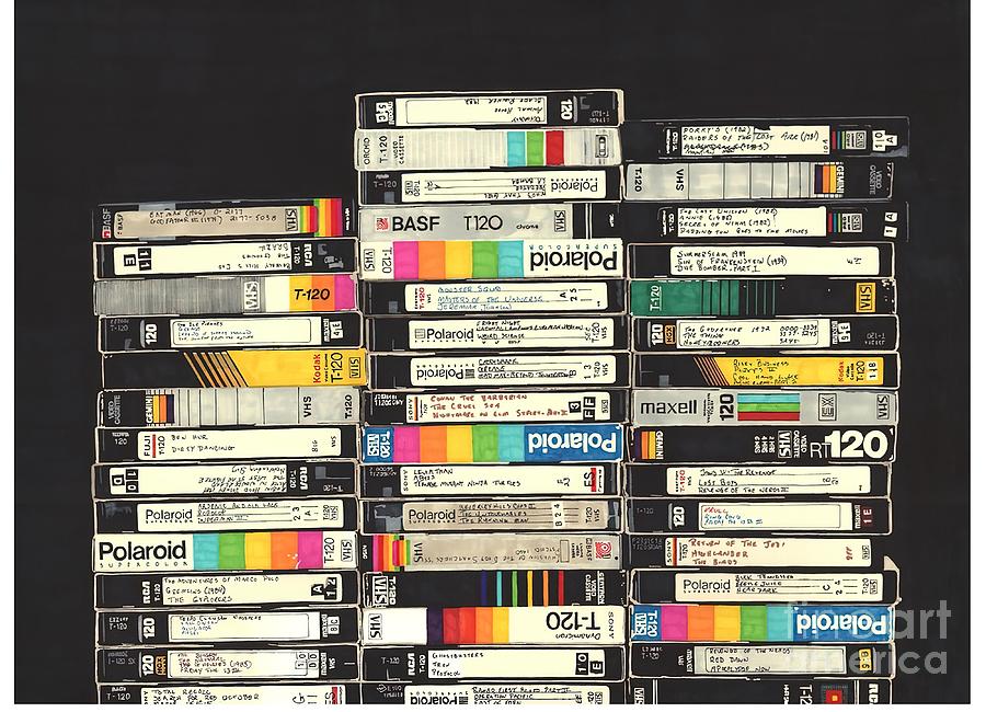 VHS Stack Painting by Patel Mason - Pixels