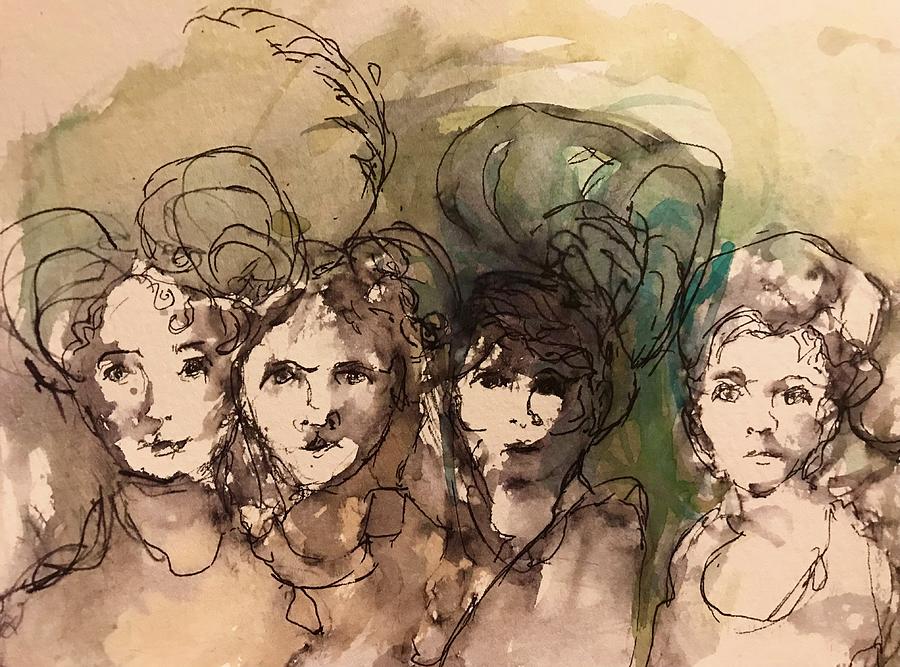 Victorian Faces Painting by Deva Sharp - Pixels