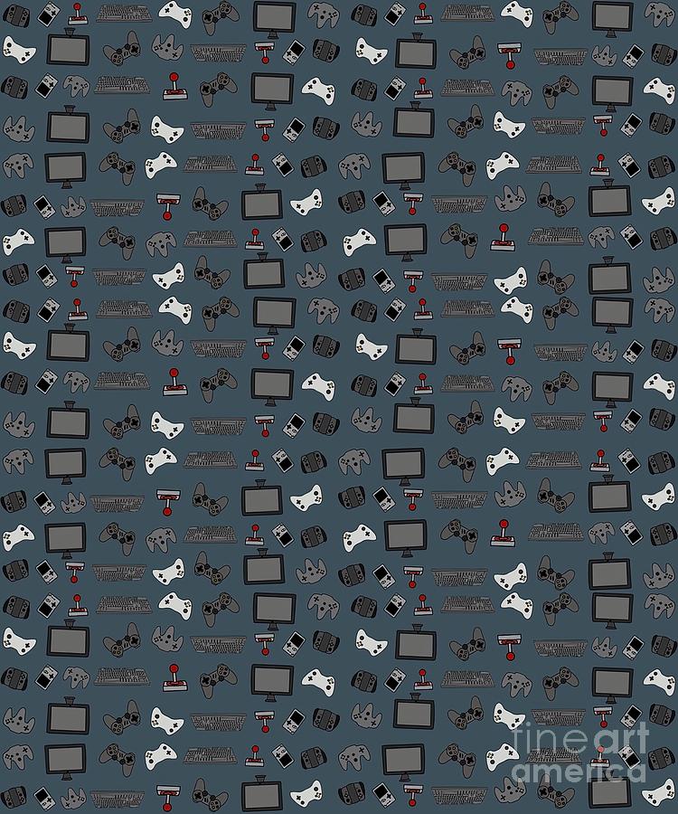 Video Game Controller Pattern Painting by Young Grace - Pixels