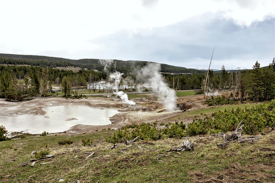 View From The Mud Volcano Area - Spring Photograph by John Trommer ...