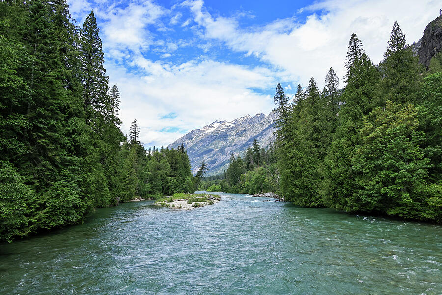 View of the Cle Elum river flowing from the mountains Photograph by Jeff Swan | Pixels