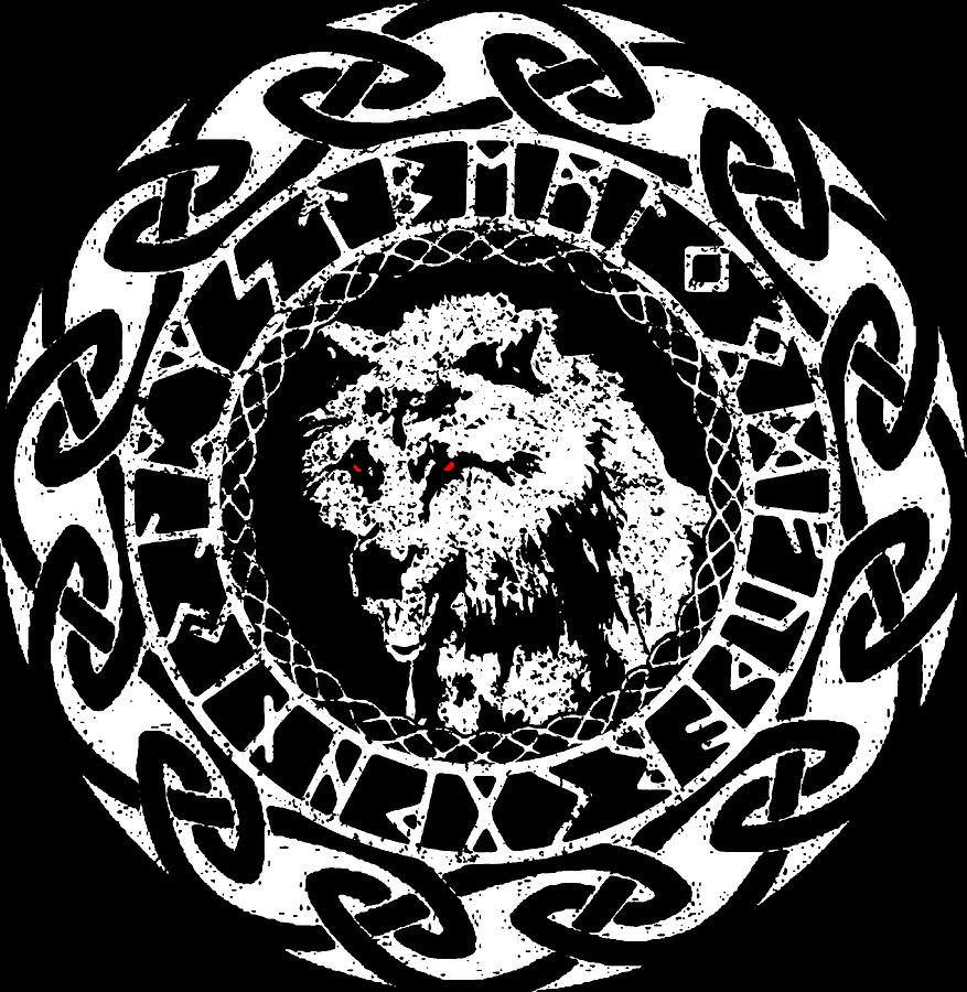 Viking runes wolf Fenrir Freki Geri 80s Painting by Wilkinson Fred | Pixels