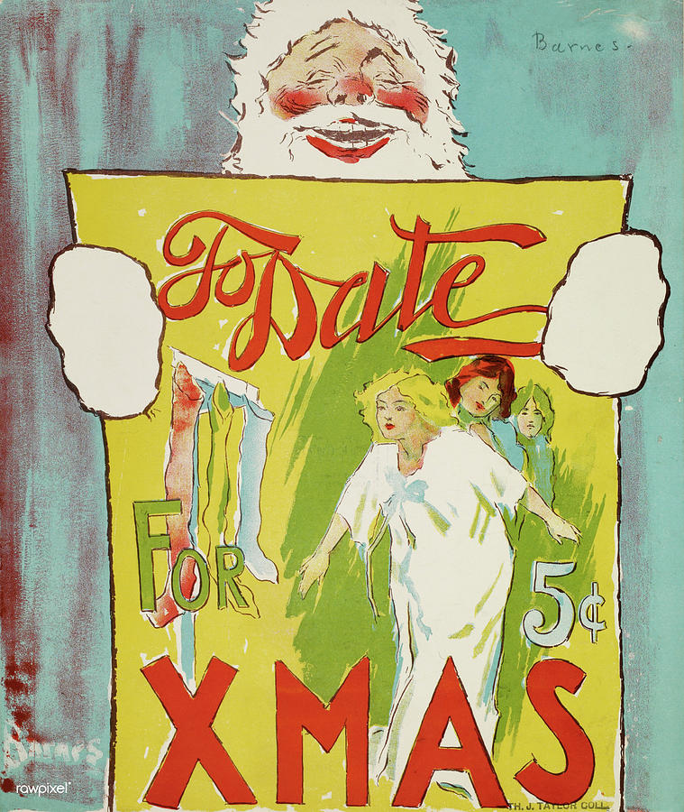 Vintage Christmas illustration digitally enhanced 1 Painting by ...