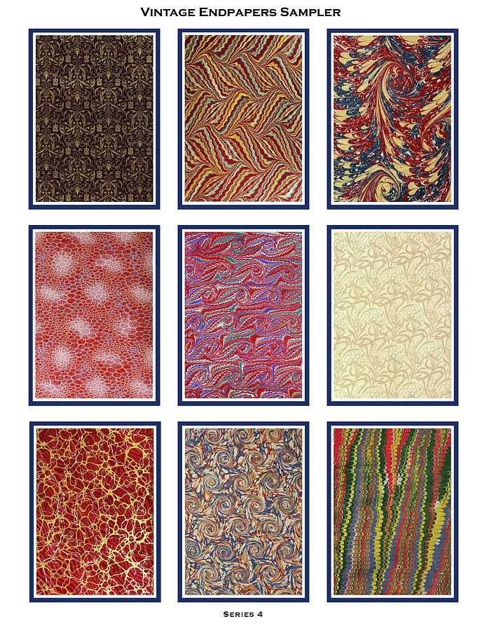 Vintage Endpaper Sampler 4 Digital Art by Lorena Cassady - Fine Art America