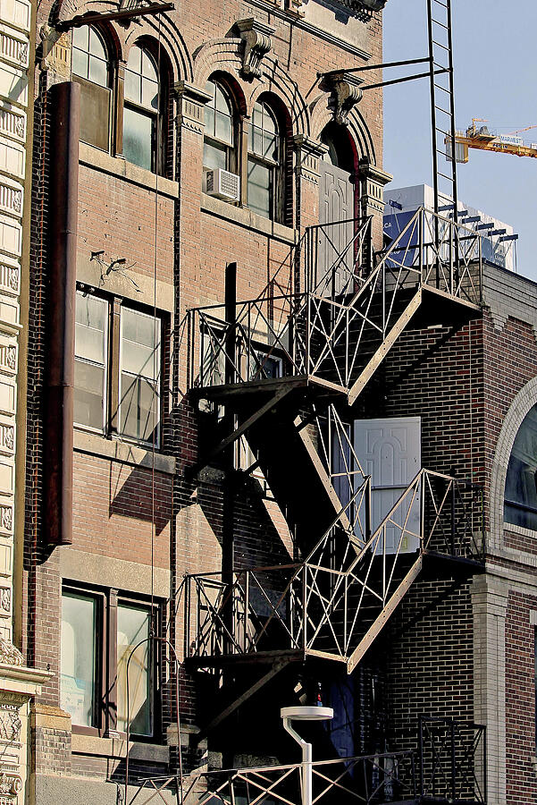 Vintage Fire Escape vertical2 Photograph by Kathleen Groethe Miller ...