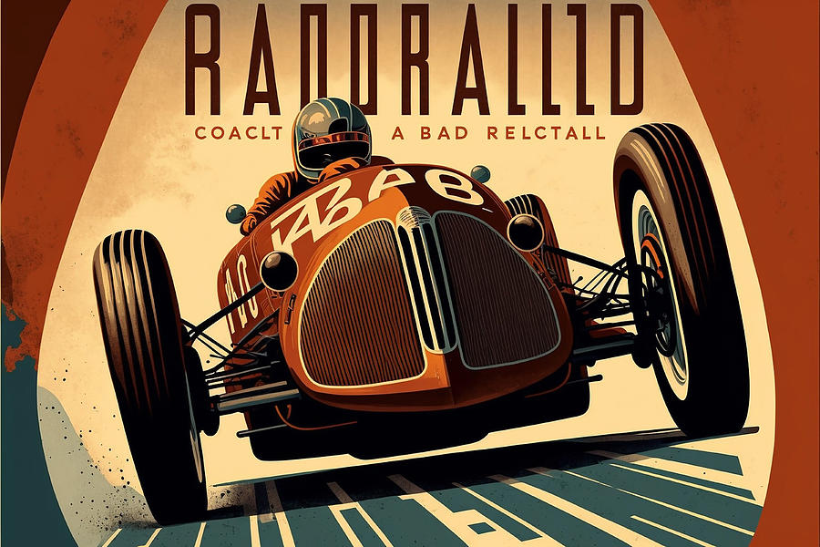 Vintage Race Poster Art Digital Art by Steve McKinzie - Pixels