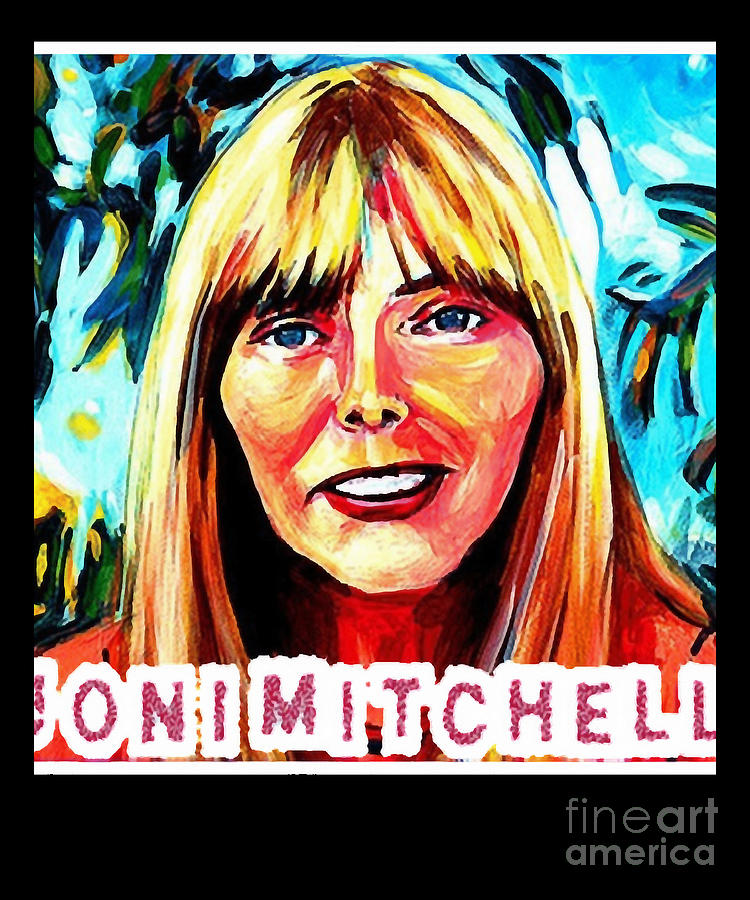 Vintage Retro Joni Mitchell Photographic For Mens Womens Digital Art By Artwork Lucky Fine Art