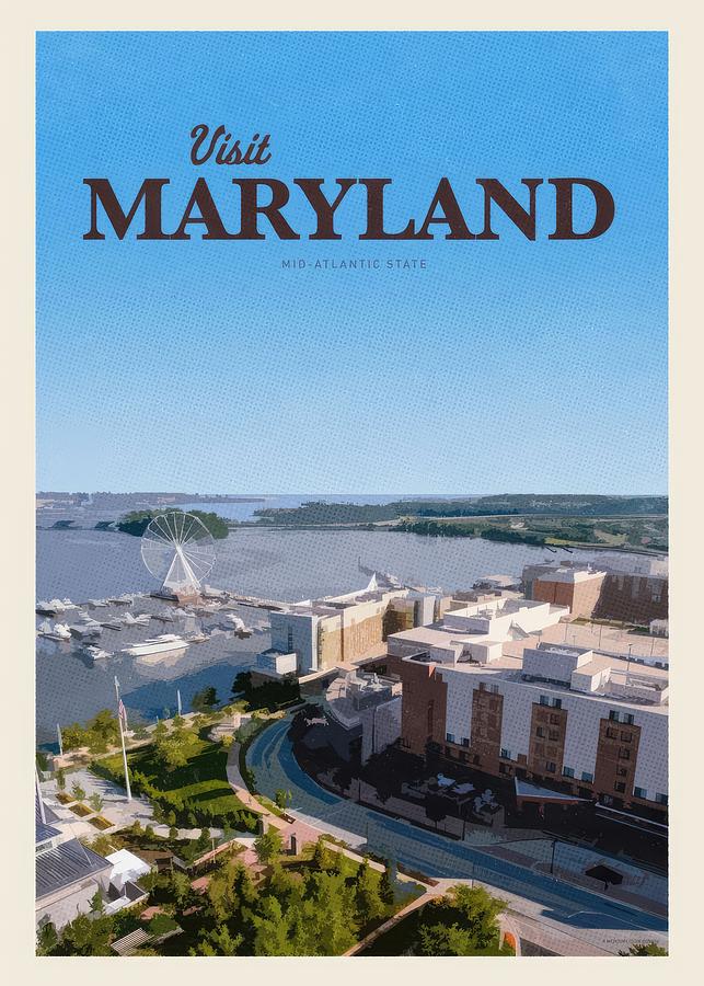 Visit Maryland Digital Art by Travel Posters - Fine Art America