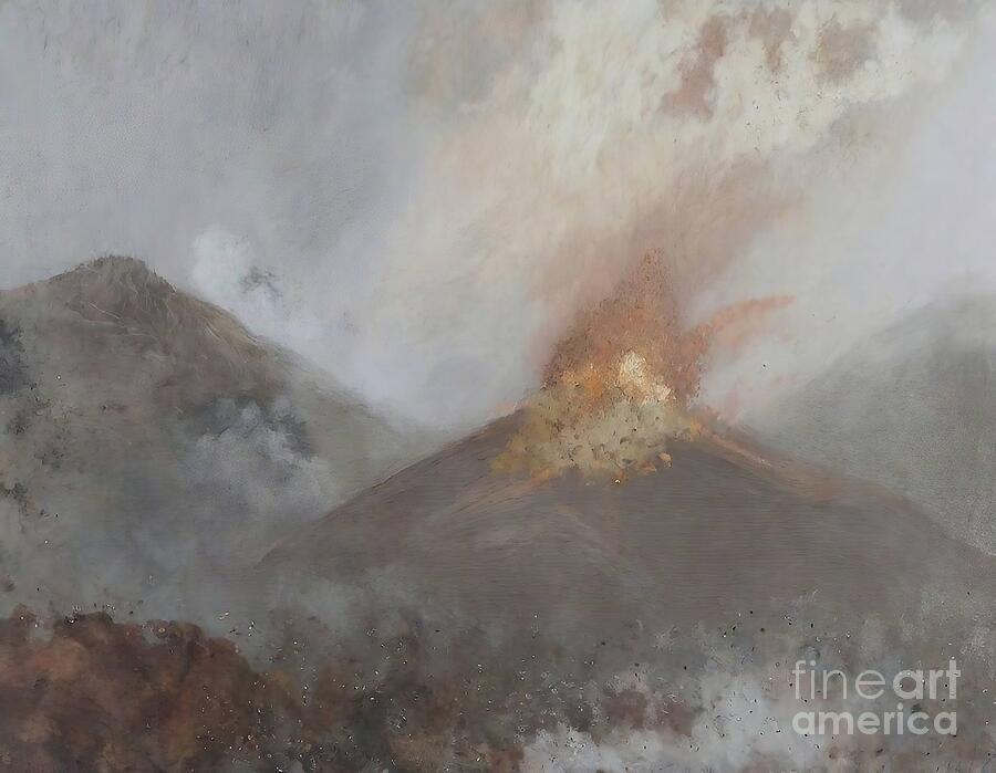 Volcano 003 Turners dream Painting Turner Volcano mountain eruption ...