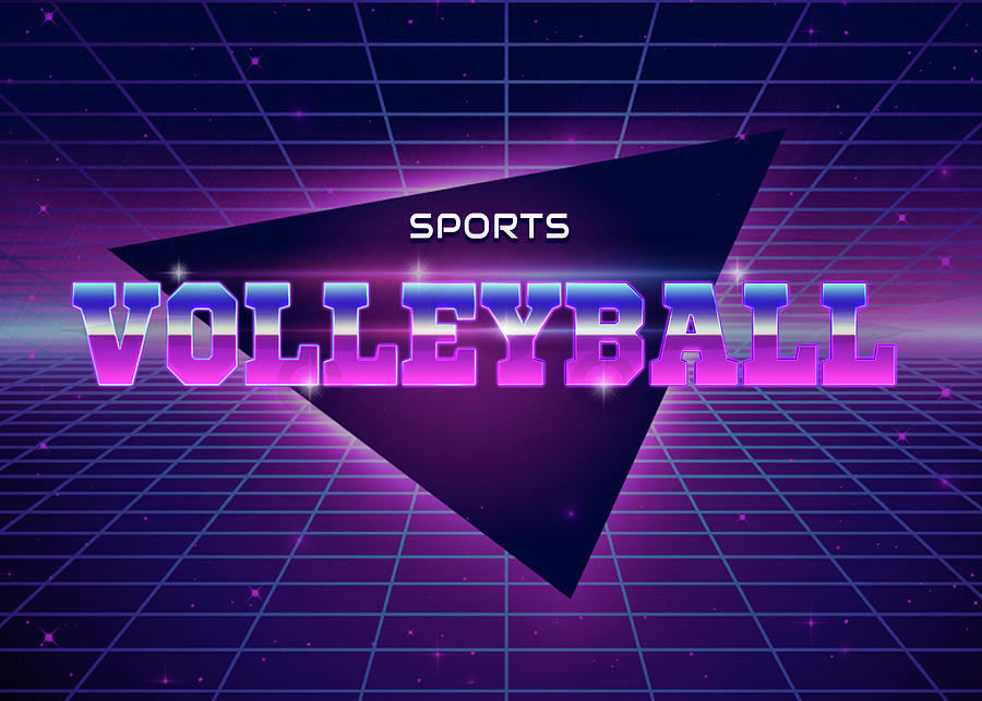 Volleyball Sports Stars Digital Art by Riza Ldi - Fine Art America