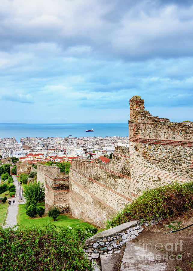 Walls of Ano Poli, the Upper Town, Thessaloniki, Central Macedonia, Greece Photograph by Karol ...