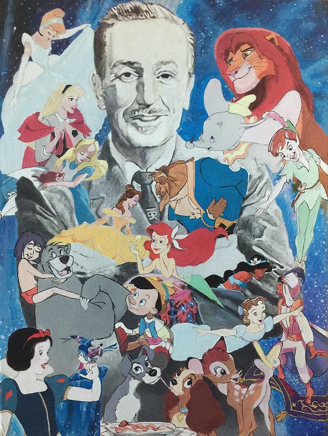 Walt Disney Painting by Hope Rambo - Pixels Walt Disney Painting by Hope Rambo - Pixels