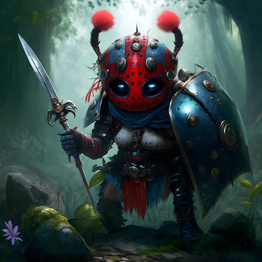 Warrior Ladybug no.10 Painting by Draszyr R - Fine Art America