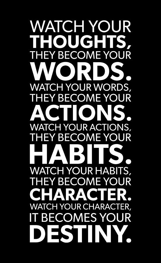 Watch Your Thoughts They Become Your Actions - Gym, Hustle, Success ...