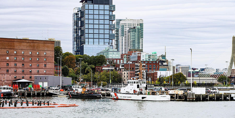 Water front on Boston Harbor United States Coast Guard Base Photograph ...