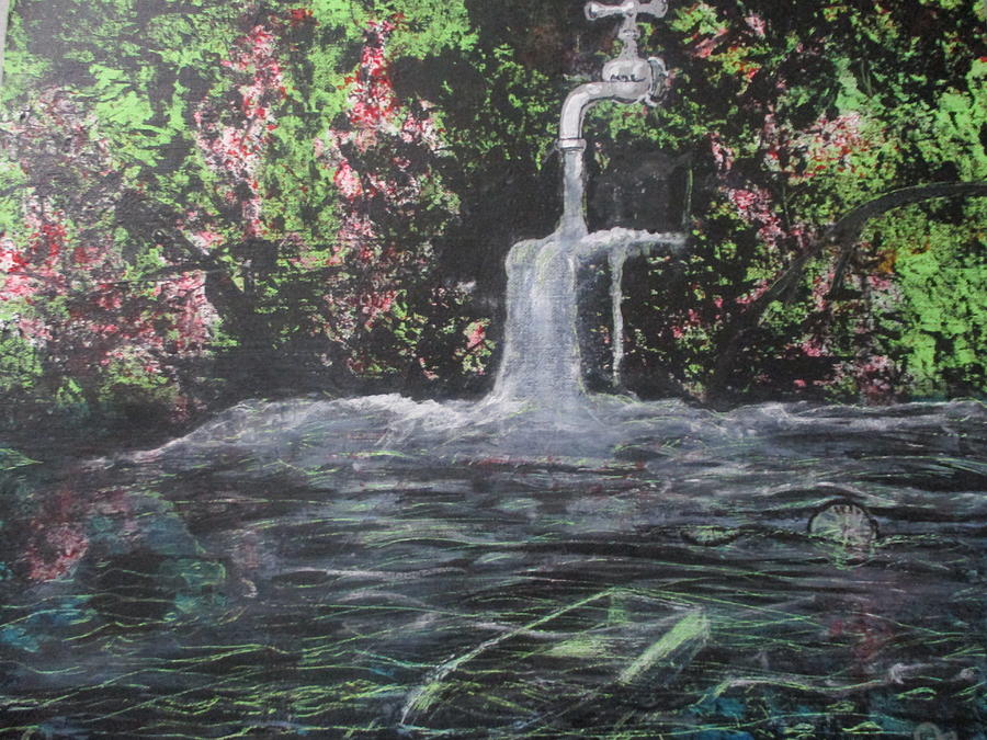 Water Running. Painting by Jessie Romero - Fine Art America