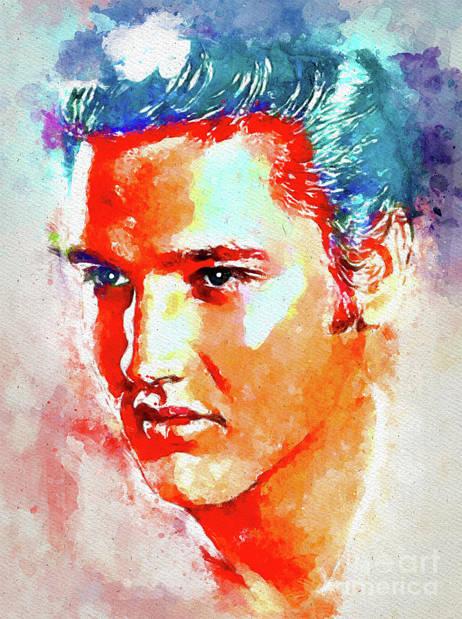 Watercolor Elvis Mixed Media by Daniel Janda - Fine Art America