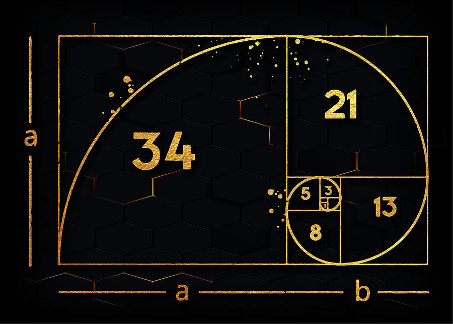 Watercolor Fibonacci Spiral Watercolor Print Fibonacci Sequence Numbers ...