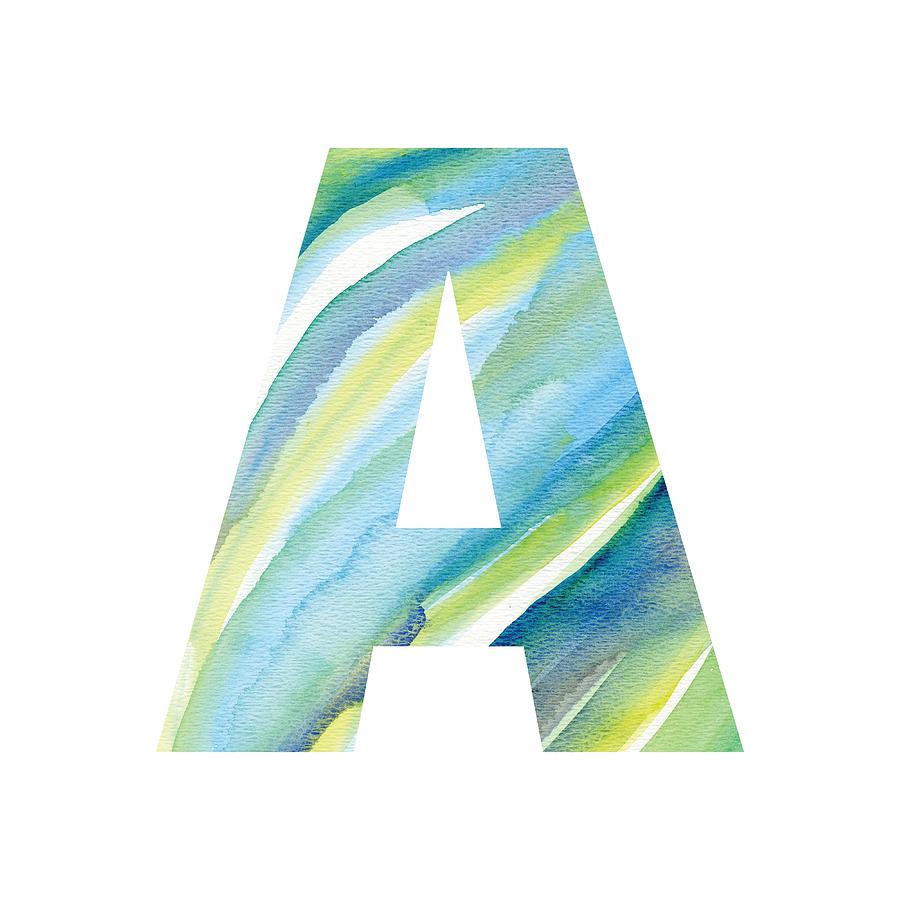 Watercolor Letter A Painting by Susan Porter - Fine Art America