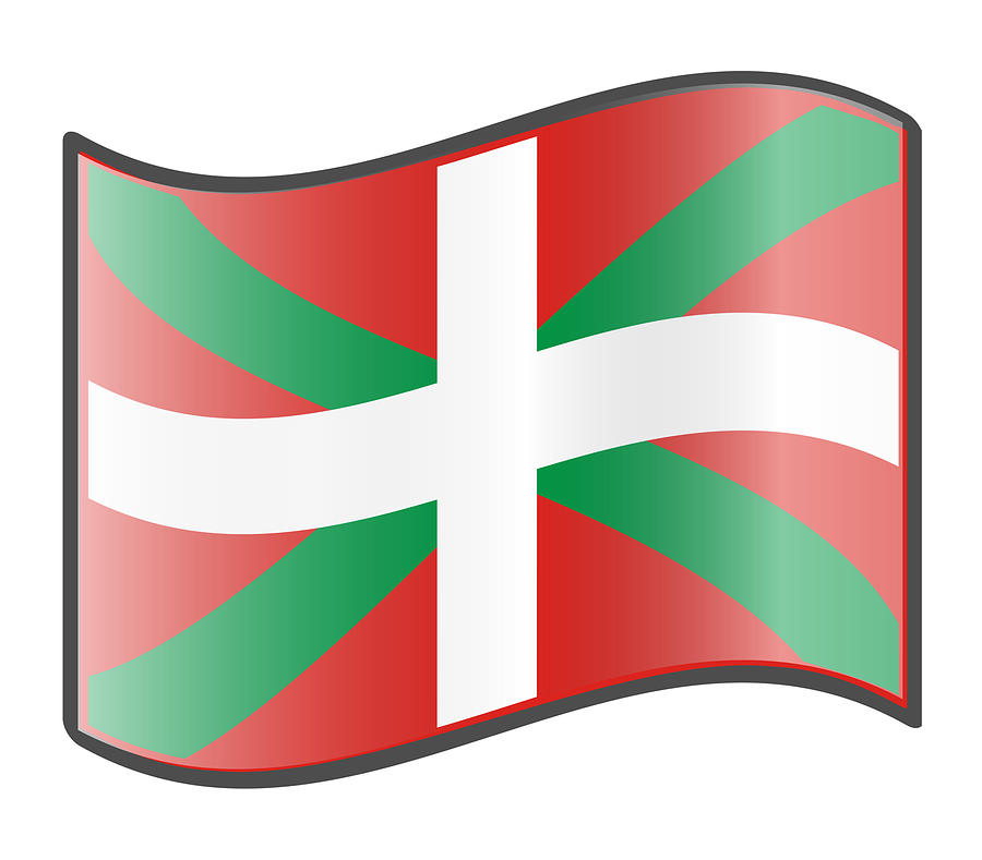 Waving Flag of Basque Country Digital Art by A Z - Fine Art America