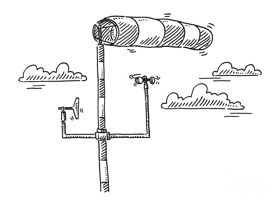 Weather Station Wind Measurement Drawing Drawing by Frank Ramspott Weather Station Wind Measurement Drawing Drawing by Frank Ramspott