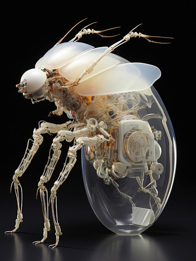 Weird Mechanical Insect Bot 01 Digital Art by Matthias Hauser - Fine ...