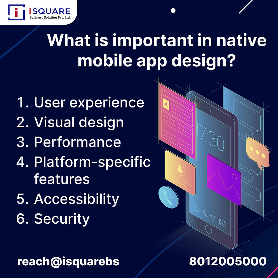 What is important in native mobile app design? Drawing by Isquarebs ...