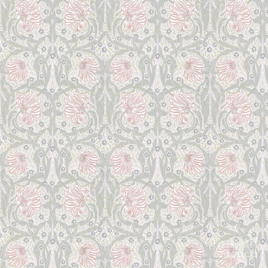 William Morris Pure Pimpernel Pink Blossom Mist Grey Painting by ... William Morris Pure Pimpernel Pink Blossom Mist Grey Painting by ...