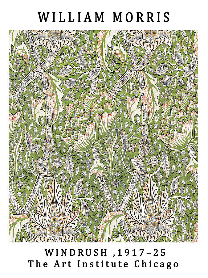 William Morris Windrush Green Floral Painting by Ipsita Das - Pixels William Morris Windrush Green Floral Painting by Ipsita Das - Pixels