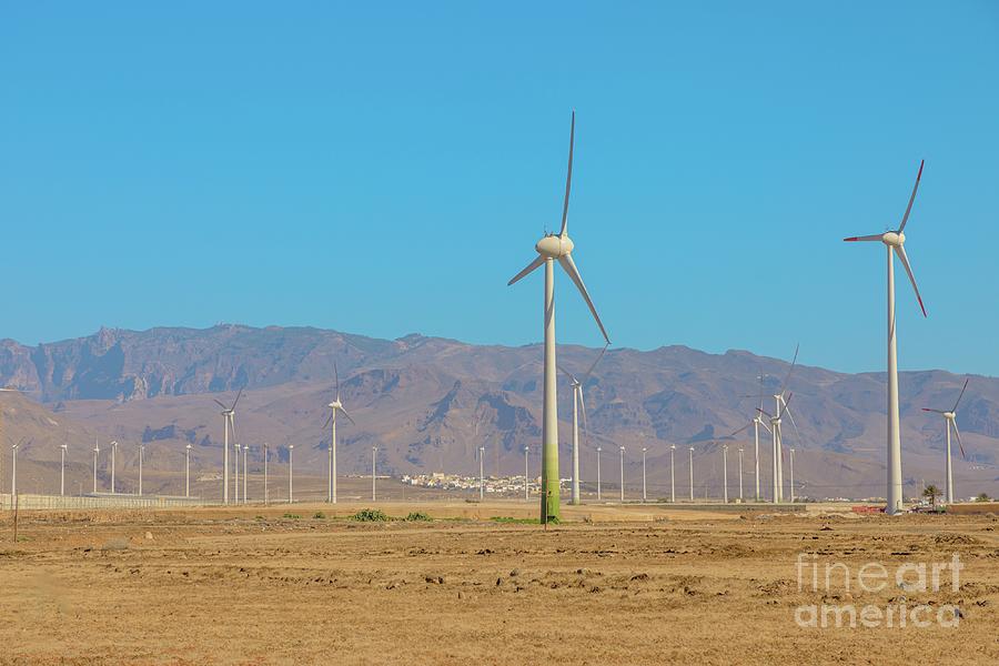 Wind Turbine Generating Clean Energy Digital Art By Benny Marty Fine