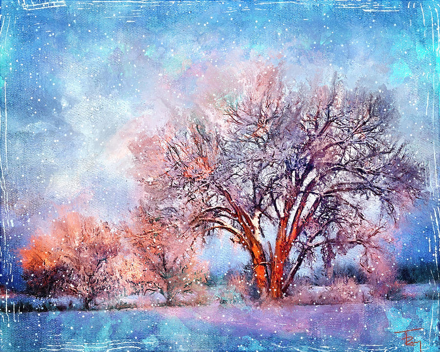 Winter's Glow Painting by Theresa Ruby - Fine Art America