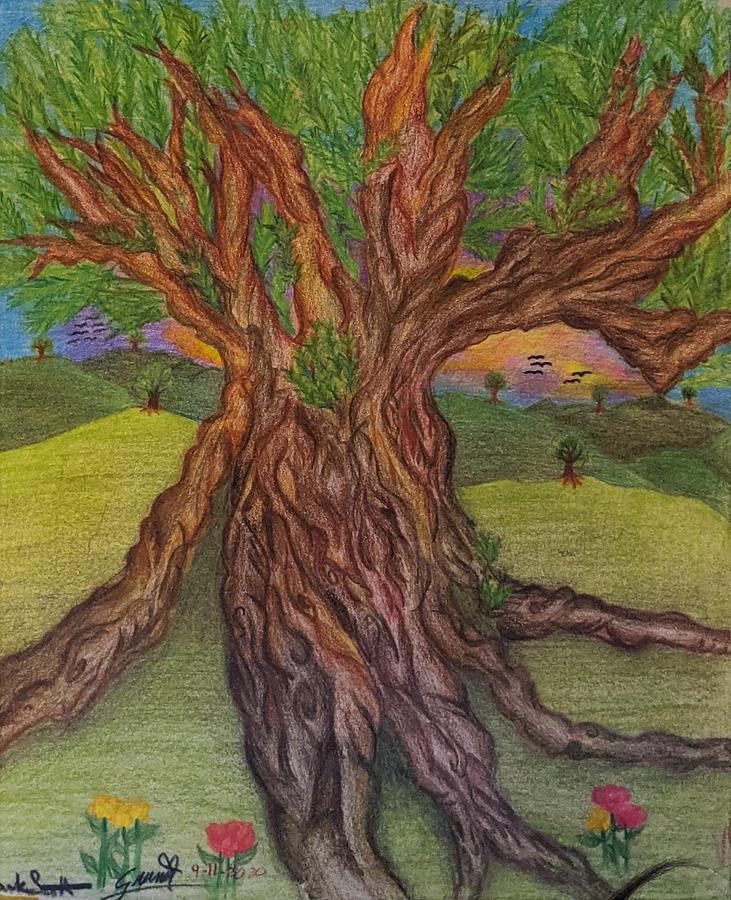 Wisdom Tree Drawing by Daniela Lamelas | Fine Art America