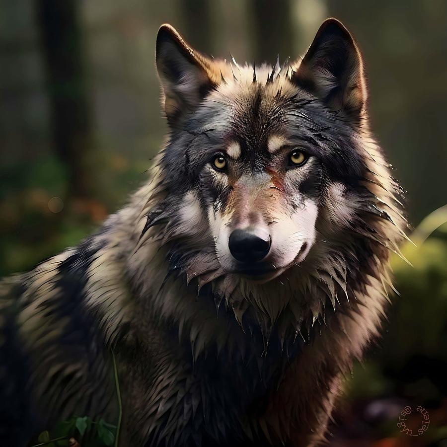 Wolf Digital Art by Sigyn Selene - Fine Art America