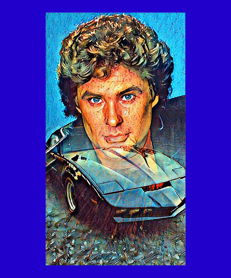 Women Men David Hasselhoff Retro Vintage Digital Art by Lonazy Shop ...