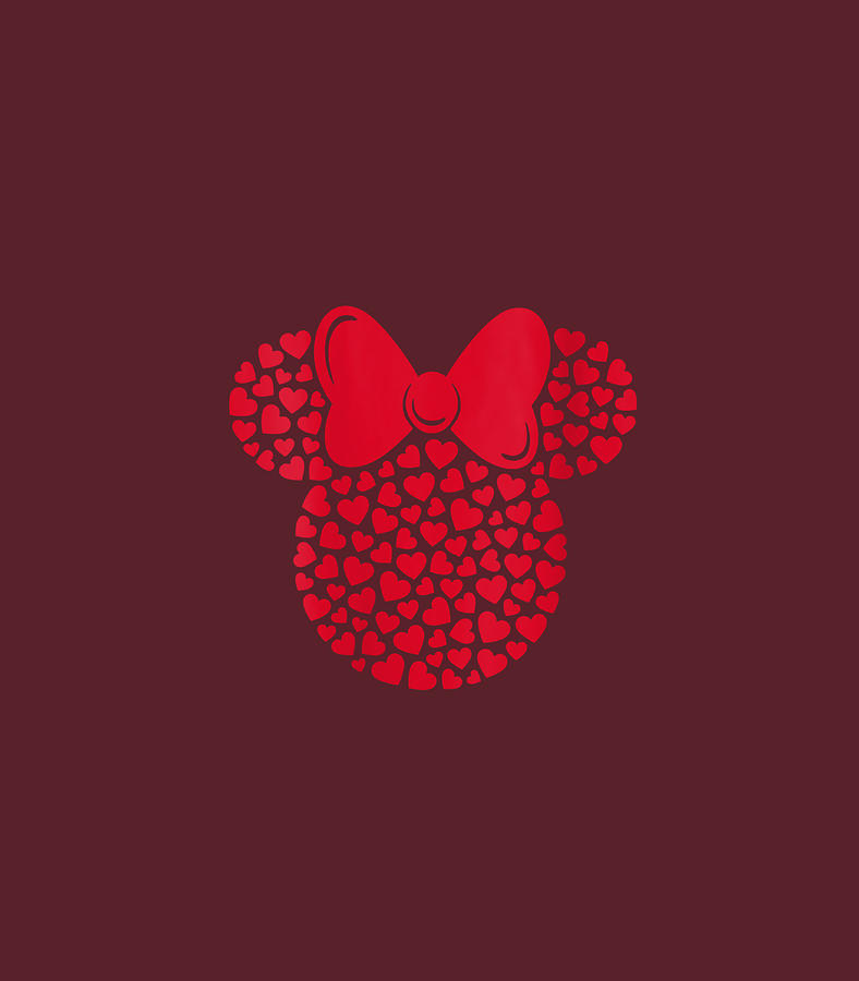 Womens Disney Minnie Mouse Icon Filled With Hearts Digital Art By
