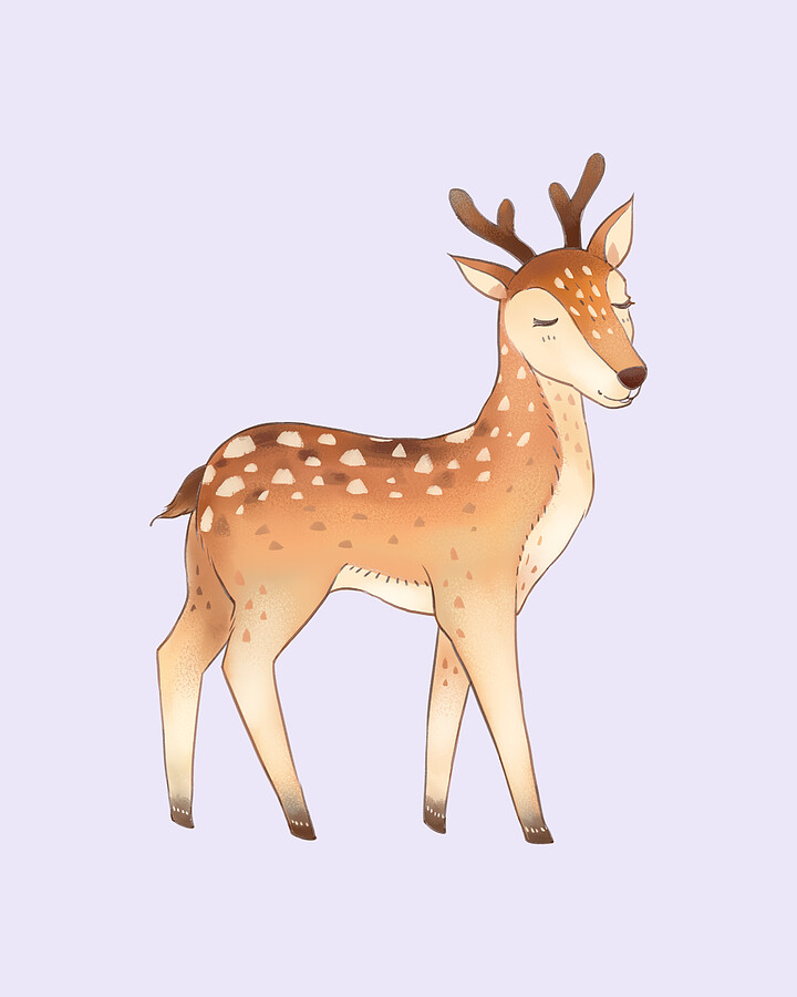 Woodland Deer Digital Art by Silver Oak Design - Fine Art America