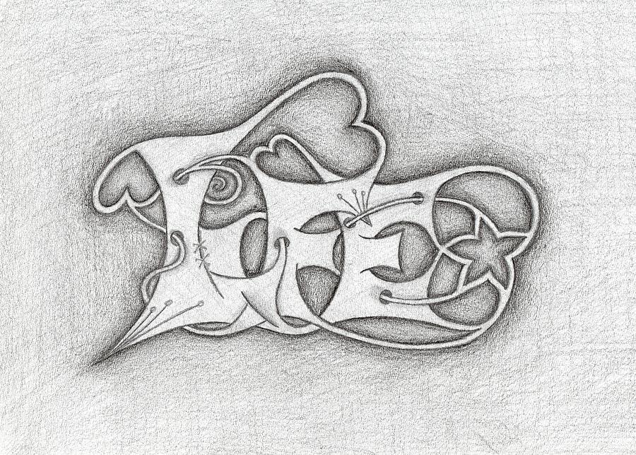 Word Life pencil graffiti Drawing by Ioanna Apidopoulou - Fine Art America
