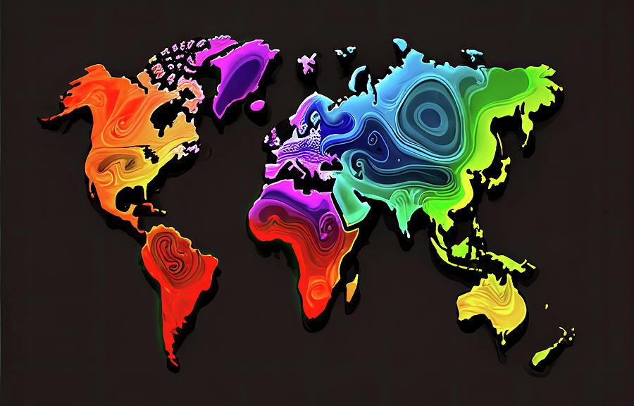 World Map Rotation Digital Art by Abdullah Masud - Fine Art America