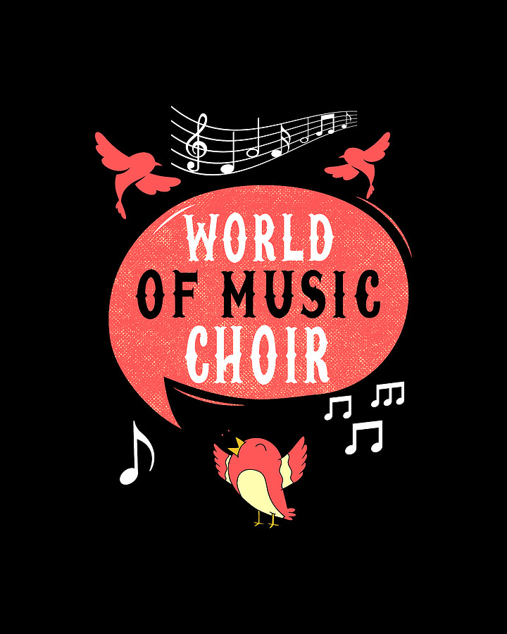World Of Music Choir Chorus Singing Choral Gift Digital Art by Thomas ...