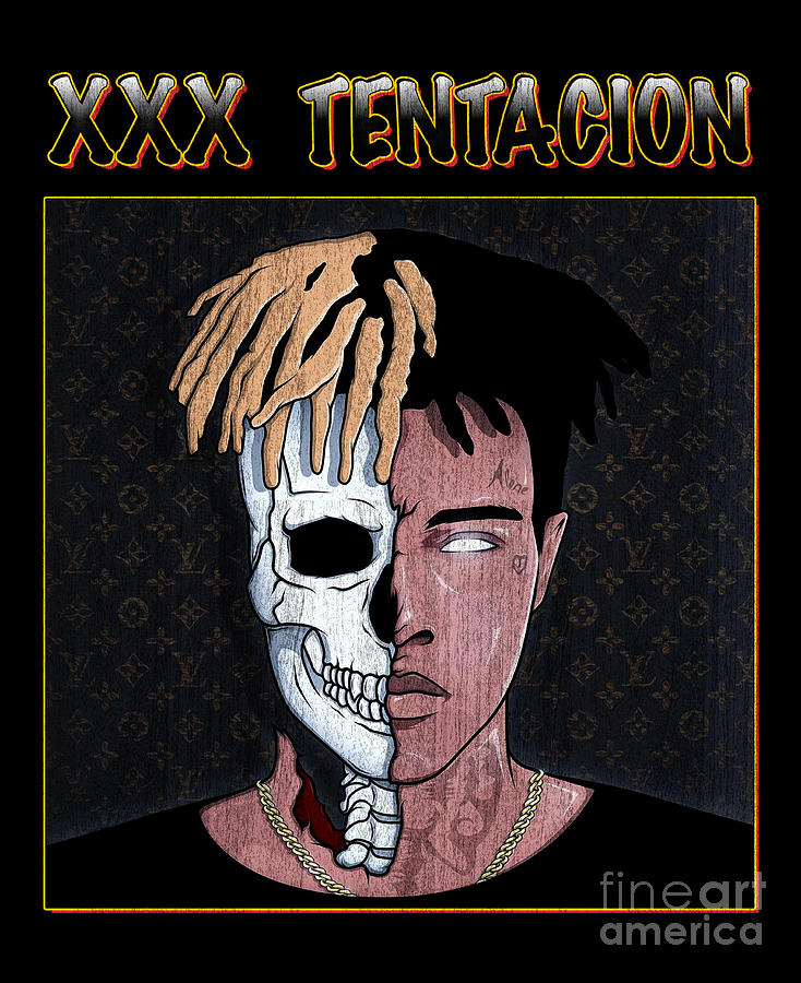 Xxxtentacion Half Skull Face Digital Art By Wendi Pratama Pixels