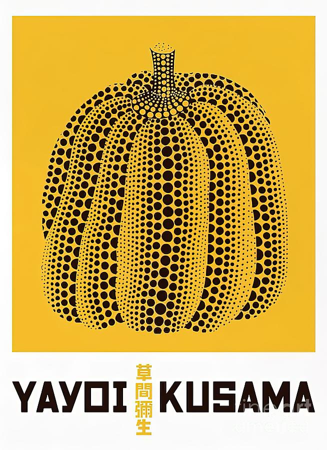 Yayoi Kusama Japanese Pumpkin Yellow Painting by Patricia Reynolds - Pixels