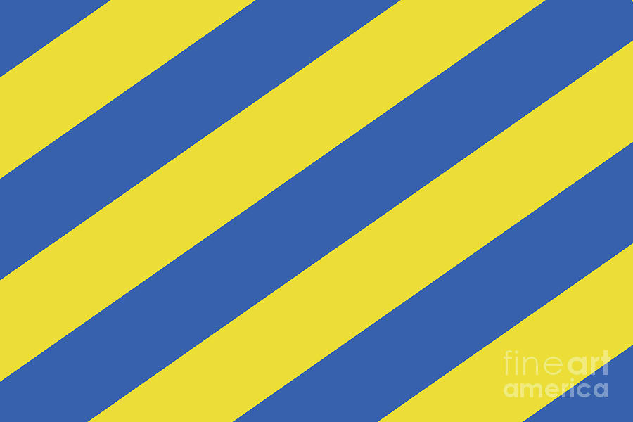 Yellow Azure Blue Solid Color Diagonal Stripe Pattern 100 Percent ...